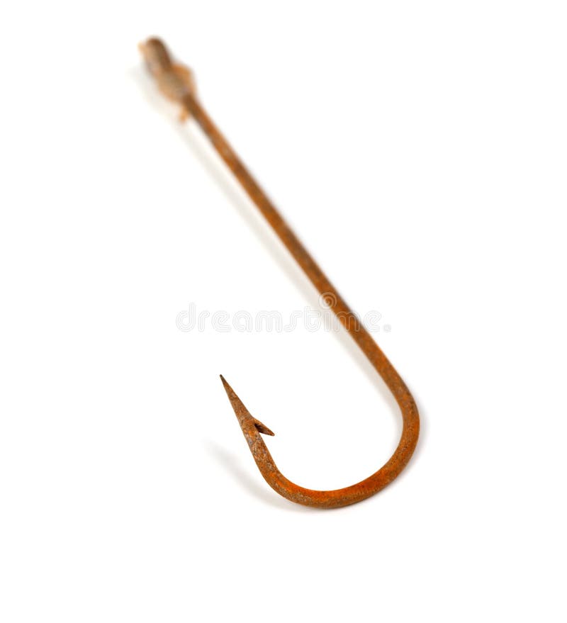 Rusty Old Fish Hook. Selective Focus. Stock Image - Image of macro ...