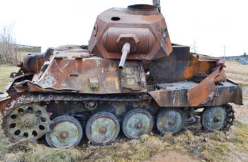 Rusty Old German Military Tank Stock Image - Image of technics ...