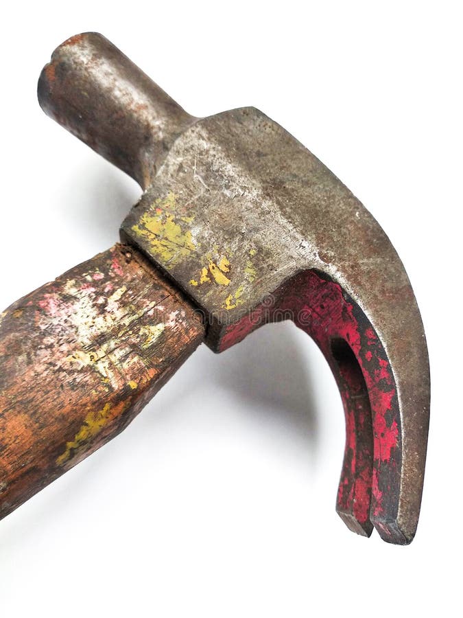 Rusty old hammer stock photo. Image of wooden, brown - 150649264