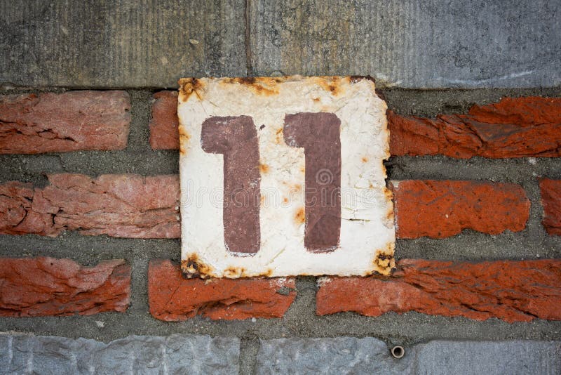 House number 11 stock photo. Image of sign, numerals - 157267994