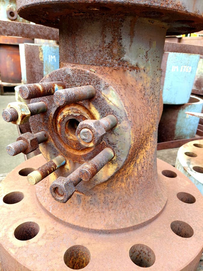 Rusty Old Iron in Outdoor 3 Stock Photo - Image of statue, lighting ...