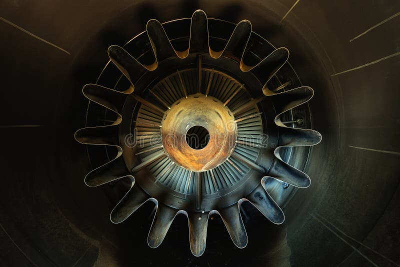 Background of an Old Jet Engine Close-up Photo Stock Photo - Image of ...