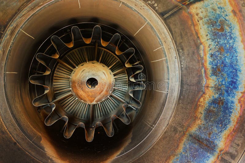 Rusty Old Jet Engine Closeup As Background Stock Photo - Image of ...