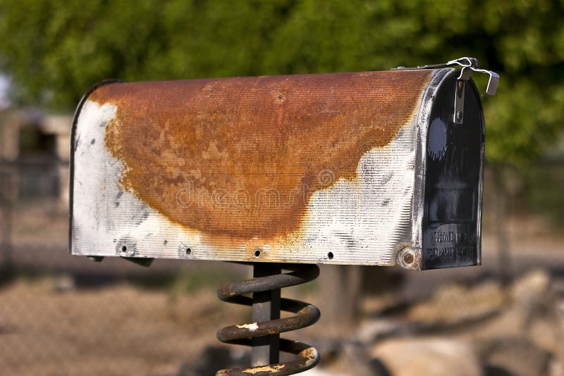 Rusty old Mailbox stock photo. Image of rusty, post, mailbox - 58316468