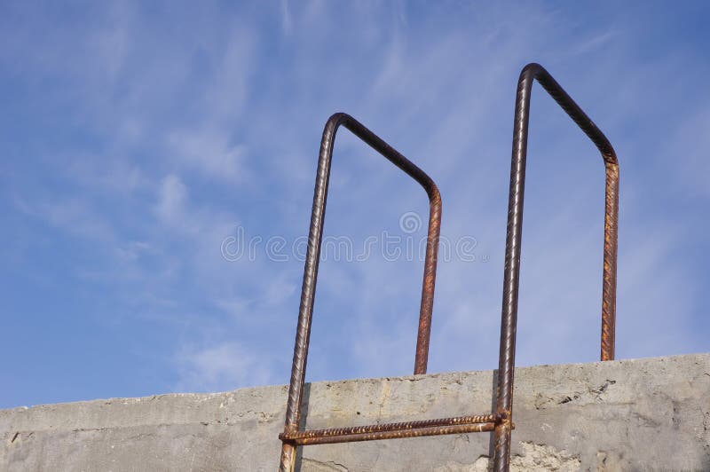 Rusty old metal ladder stock image. Image of stairway - 50098339