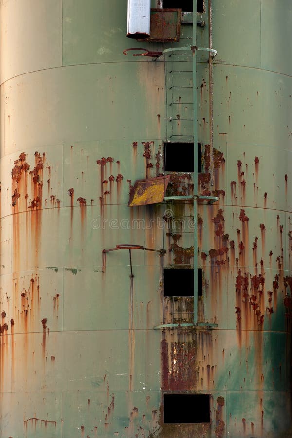 Rusty old metal silo stock image. Image of vintage, industry - 47788023