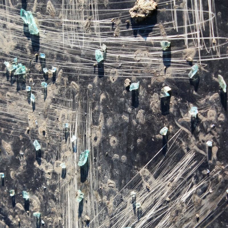 Rusty Old Metal and Splinters of Glass Background Stock Image - Image ...