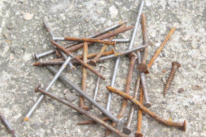 Rusty Old Nails from Our Home Stock Photo - Image of europe, iron ...