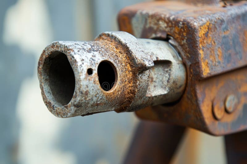 A Rusty Old Pipe with a Hole in it, Suitable for Use As a Prop or Set ...
