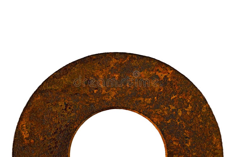Rusty Old Round Metal Washer Spacer Stock Image - Image of corroded ...