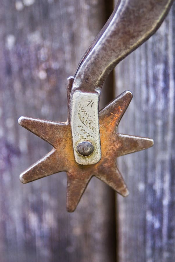 Vintage Cowboy Western Spurs with Old Star Rowel Stock Image - Image of ...