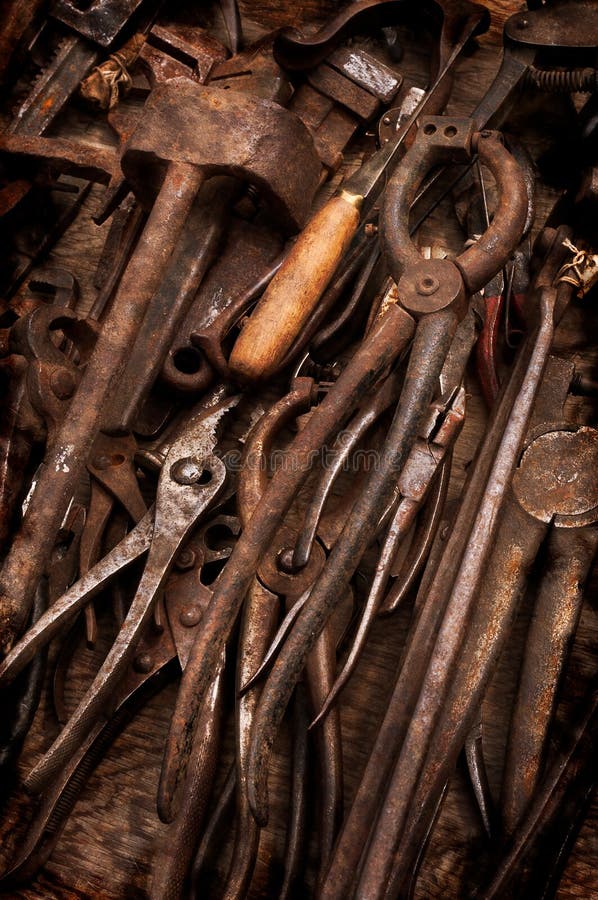 Rusty Old Tools stock image. Image of object, texture - 22626747