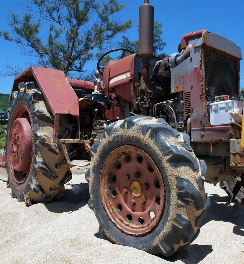 Rusty Old Tractor stock photo. Image of rusty, sand, motor - 29100258