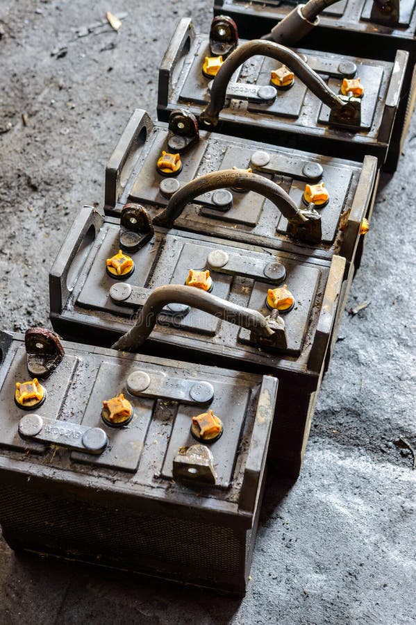 Rusty old train battery. stock image. Image of equipment - 43609935