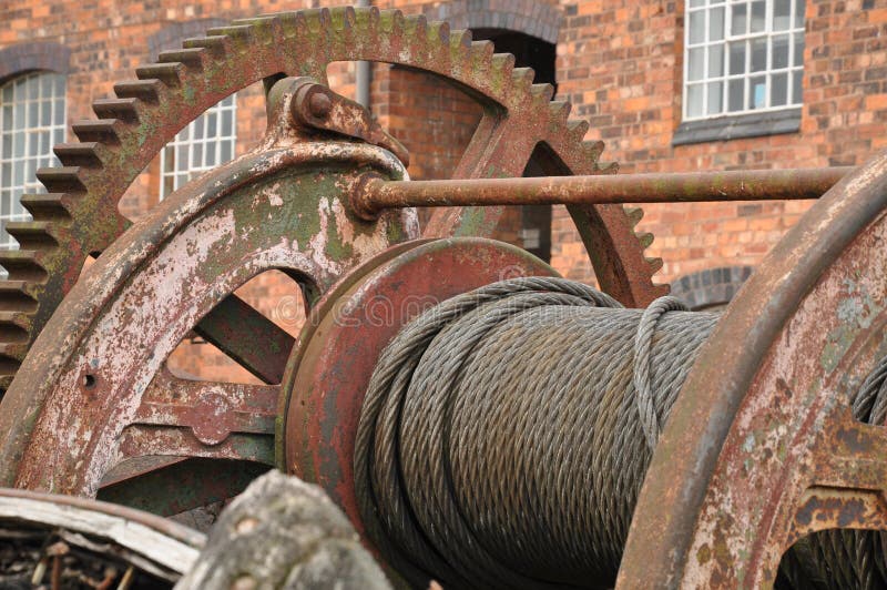Rusty Old Winch stock photo. Image of museam, steelrope - 79645832