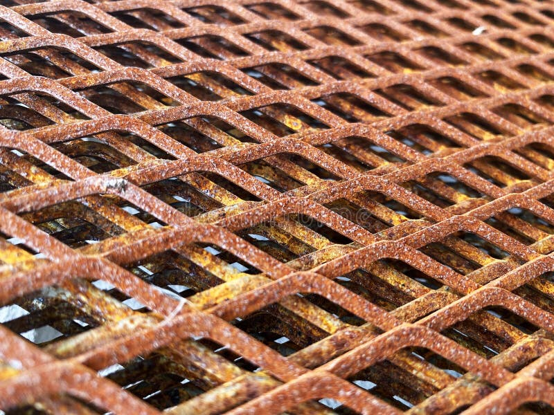 Rusty or Old Wire Mesh Grates Stock Photo - Image of textured, focus ...