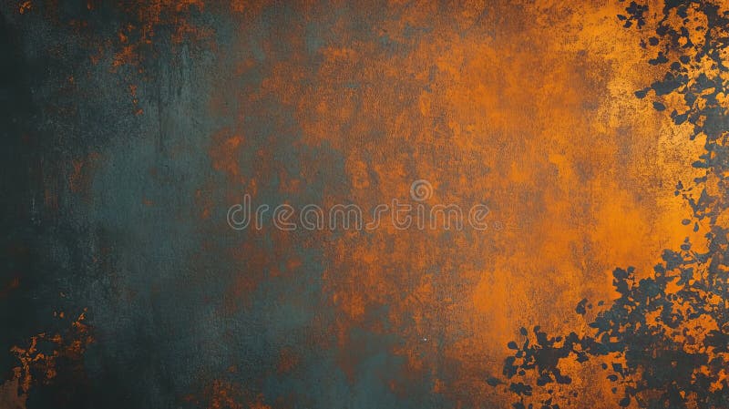 A Rusty Orange Brown Metal Surface Texture Showcases a Beautiful Rustic ...