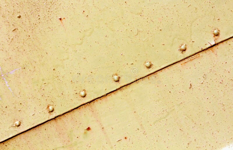 Rusty Orange Metal Plate Surface with Rivets. Stock Image - Image of ...