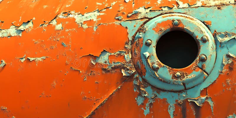 Rusty Orange Metal Texture: Grunge Background Image Stock Illustration ...