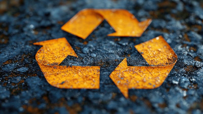 Rusty Recycling Symbol stock illustration. Illustration of grunge ...