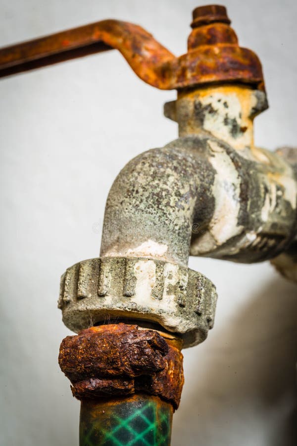 Rusty Outdoor water valve stock image. Image of food - 103580307