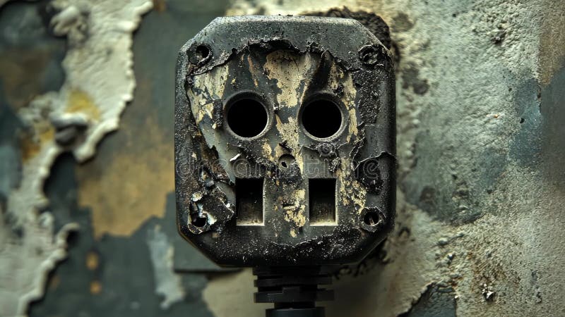 Creepy Old Outlet with Mold and Safety Issues. Stock Footage - Video of ...
