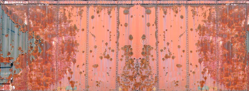 Rusty Outside Panel of a Old Train Carriage Stock Photo - Image of line ...