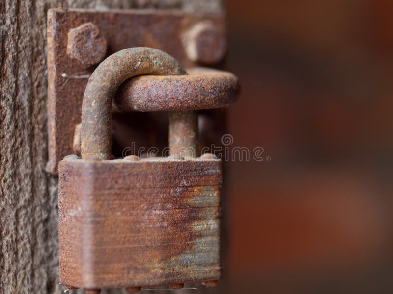 Rusty Padlock stock photo. Image of iron, dirty, textured - 12606094
