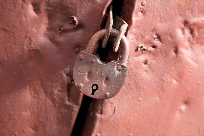 Rusty padlock stock photo. Image of rusty, door, keyhole - 14838532