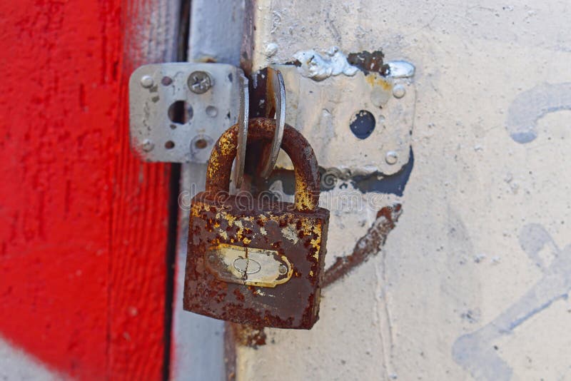 Rusty padlock stock image. Image of padlock, equipment - 197404975