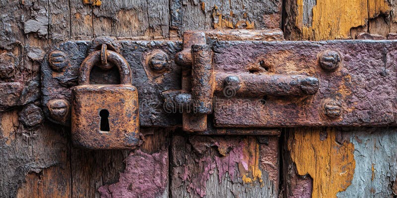 Rusty Padlock Texture Grunge Metal Background for Design Stock ...