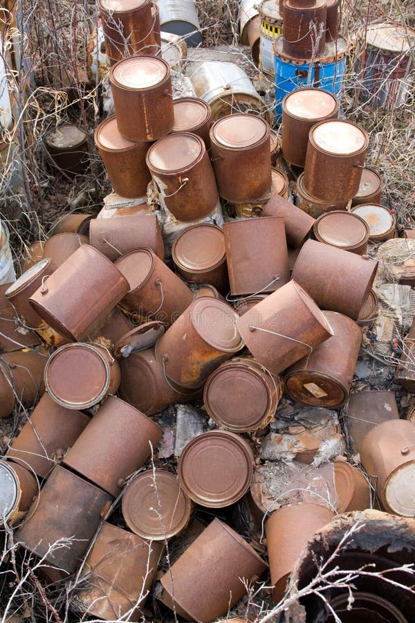 Rusty Paint Cans Picture. Image: 5208424