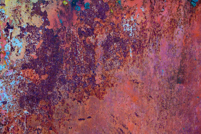 Rusty Paint of Different Colors Stock Photo - Image of color, plaster ...
