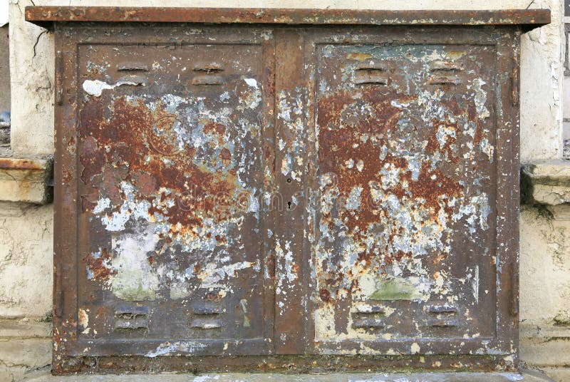 Rusty Pattern Background on Old Electrical Distribution Box Stock Image ...