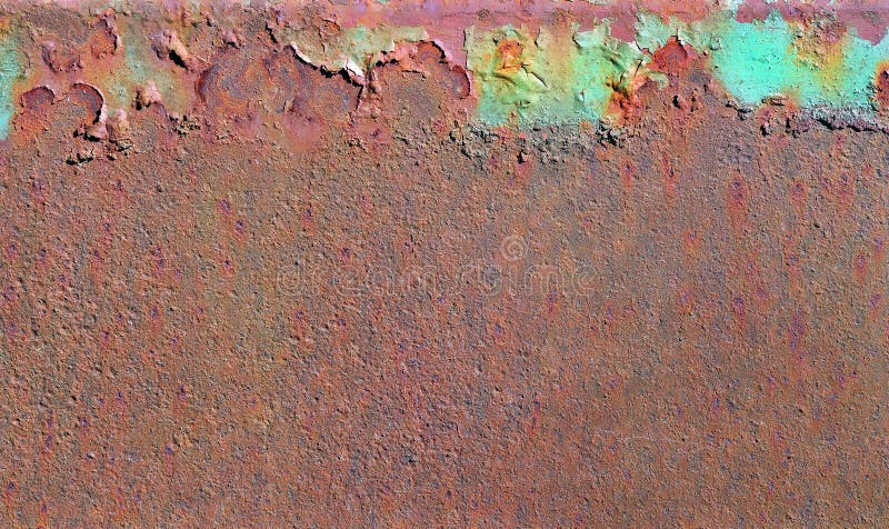 Rusty Peeled Painted Metal Sheet. Rusty Metal Texture Background. Close ...