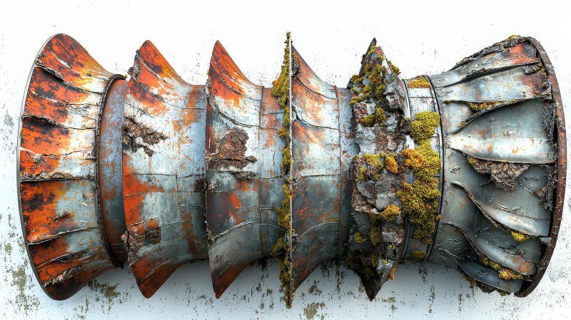 Rusty Piece of Metal with Chipped Paint and Corrosion Texture on ...