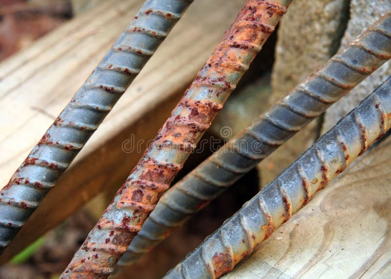 Rusty pieces of rebar stock image. Image of rust, corrode - 1316865
