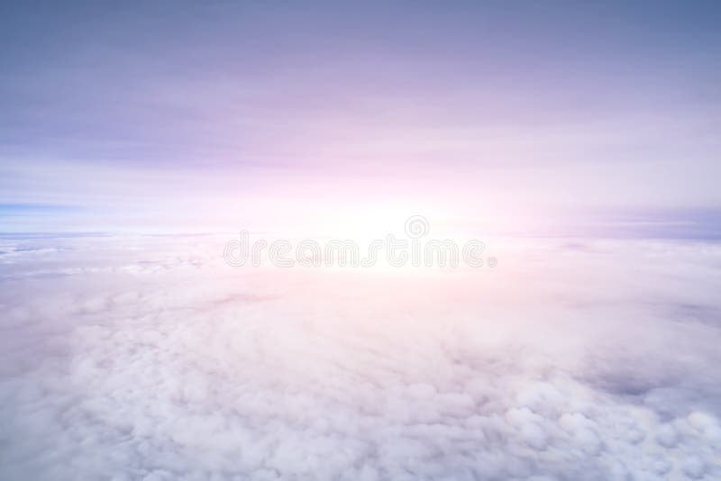 Rusty Pink Sky and Cloud View on Airplane Stock Image - Image of ...