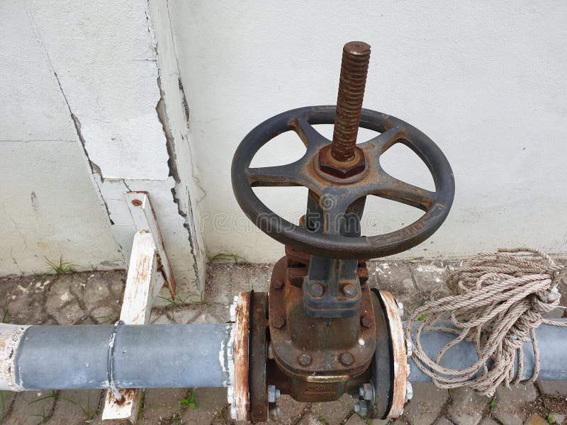 Aged factory valve stock image. Image of rusted, detail - 185853513