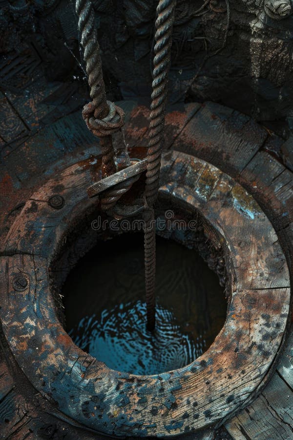 Rusty Pipe with Rope stock image. Image of primitive - 375284577