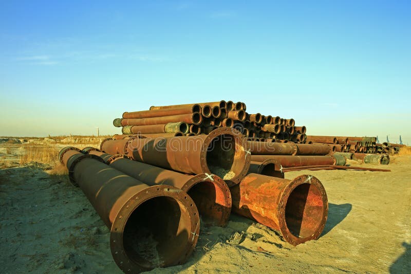The rusty pipe stock image. Image of pile, steel, elements - 307076483