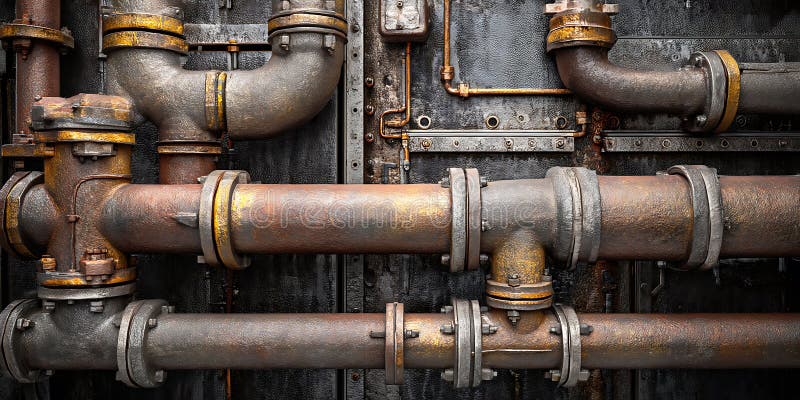 Rusty Pipes Background Industrial Metal Texture Image Stock ...