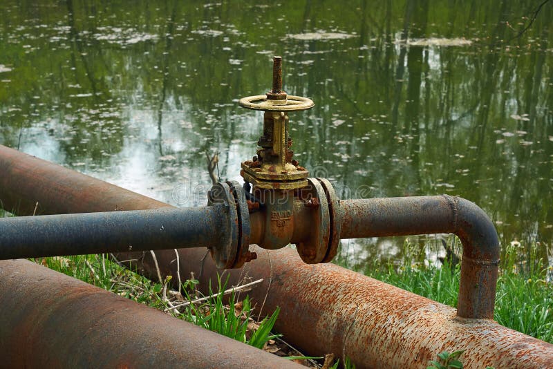 Rusty Pipes of the Old Pipeline Stock Photo - Image of horizontal, duct ...