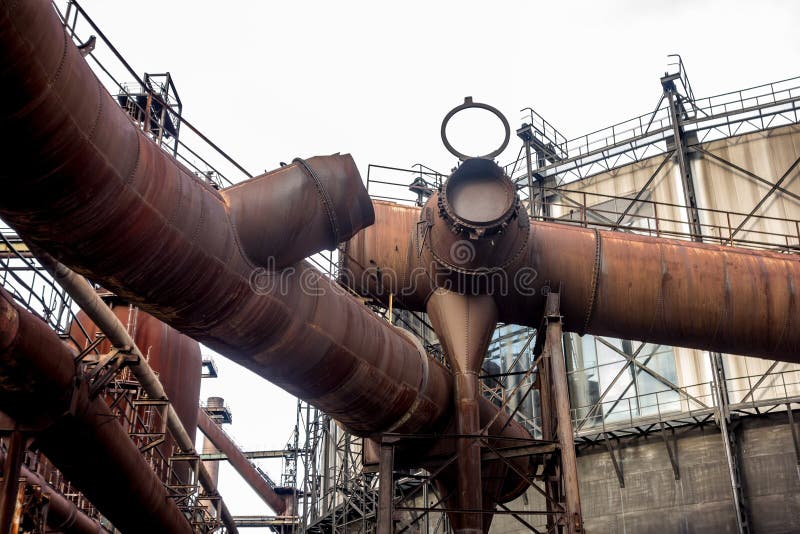Rusty pipes stock image. Image of factory, industrial - 59613873