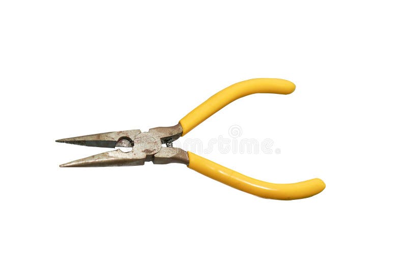 Rusty Pliers Isolated on White Top View Stock Image - Image of ...