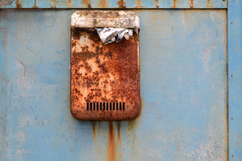 Rusty post box stock image. Image of aged, decay, exterior - 51343959