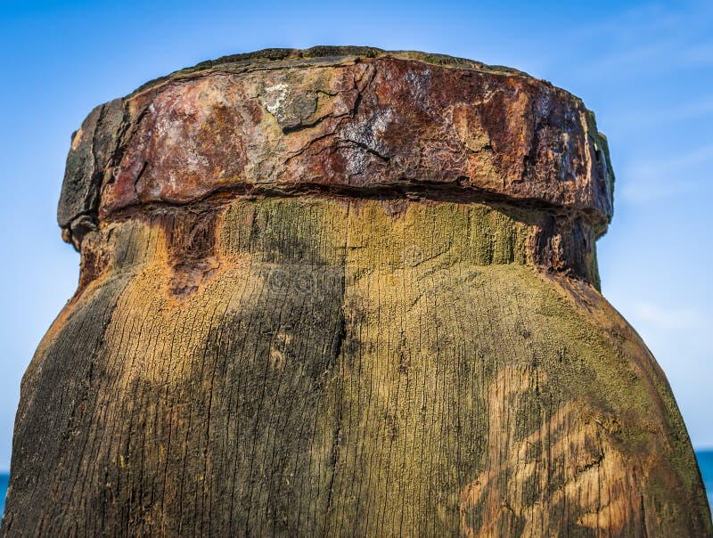 Rusty Post stock image. Image of orange, flaking, wood - 35818611