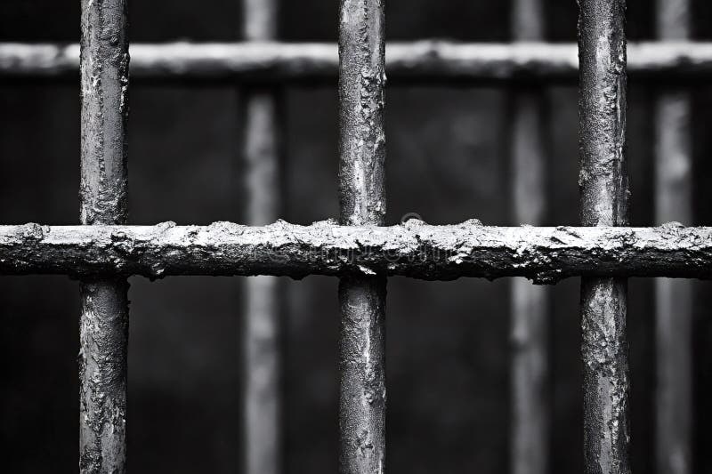 Rusty Prison Bars Representing Loss of Freedom and Imprisonment Stock ...