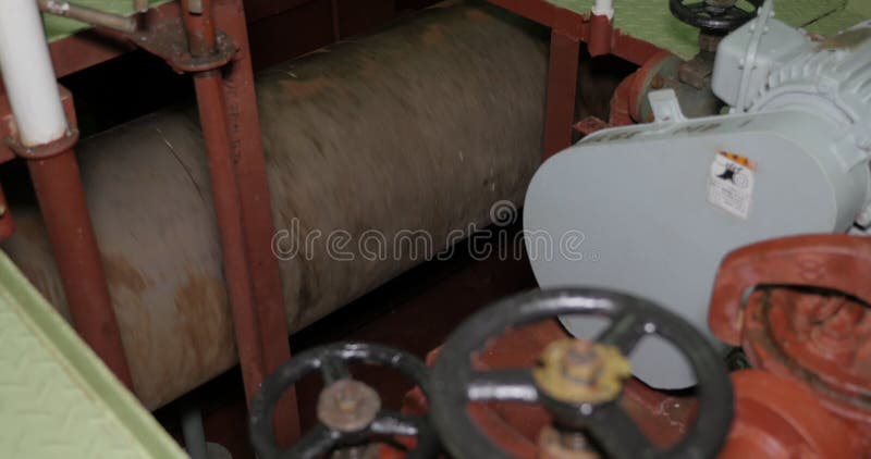 Rusty Propeller Shaft in Engine Room of Ship Stock Footage - Video of ...