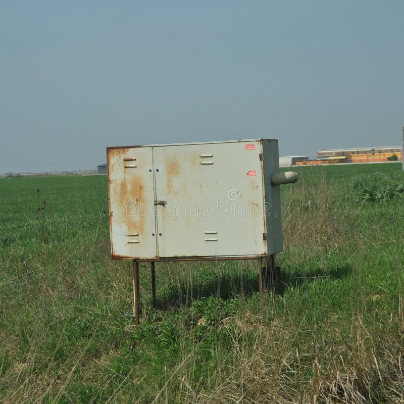 Rusty Protective Metal Box of Gas Meter Stock Image - Image of damaged ...